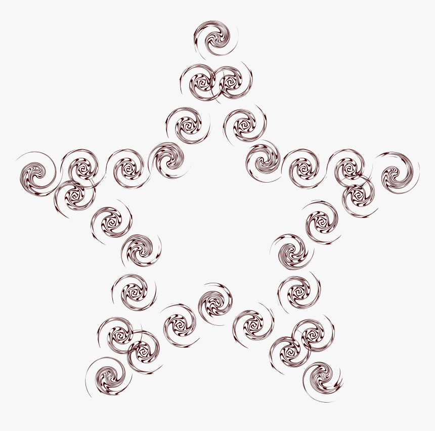 Swirl Star Clip Arts - Circle, HD Png Download , Transparent Png Image ...