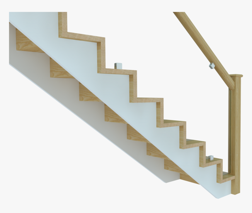 Transparent White Stairs Png - Modern Cut String Stair, Png Download ...