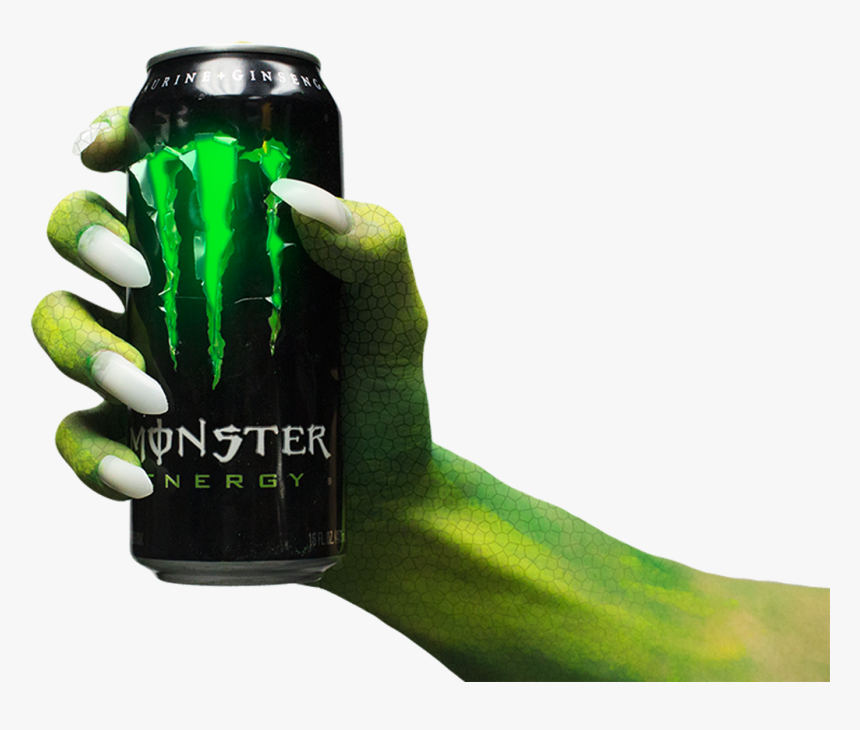 Image Of Monster Arm Holding A Can Of Monster Energy, HD Png Download ...