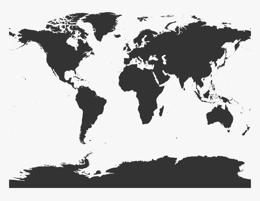 Simple Color World Map, HD Png Download , Transparent Png Image - PNGitem