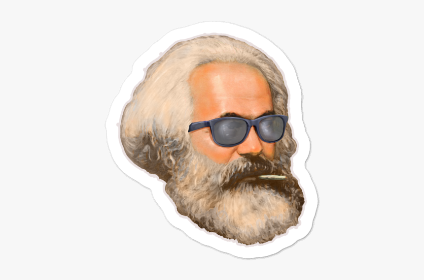 Karl Marx Smoking A Fatty Sticker - Portrait Of Karl Marx, HD Png ...