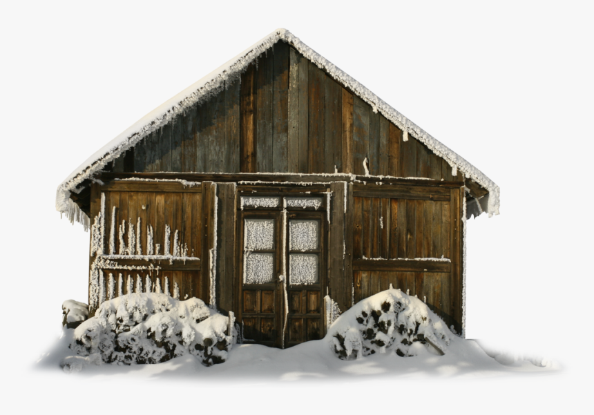 Shack Clipart Hunting Cabin - Transparent Background Cabin With Snow ...