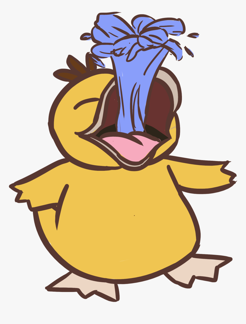 Psyduck Used Water Gun By Cynthistic - Psyduck, HD Png Download ...