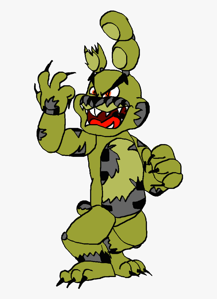 Springtrap By Pizza - Cartoon, HD Png Download , Transparent Png Image ...