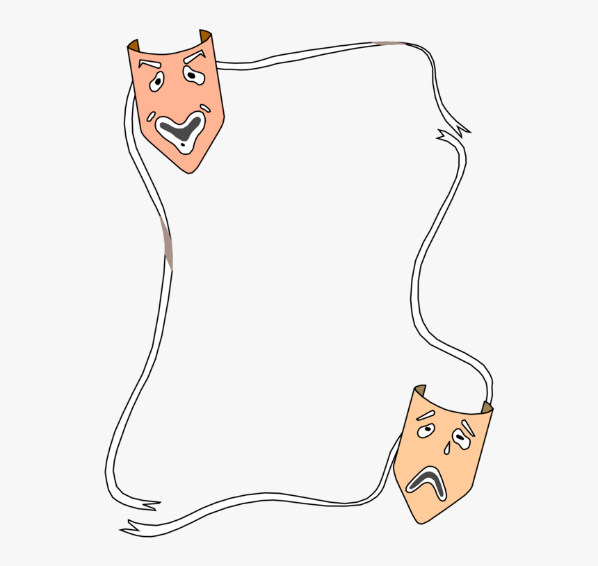 Free Theatre Mask Lineart - Clipart Theater Frames, HD Png Download ...