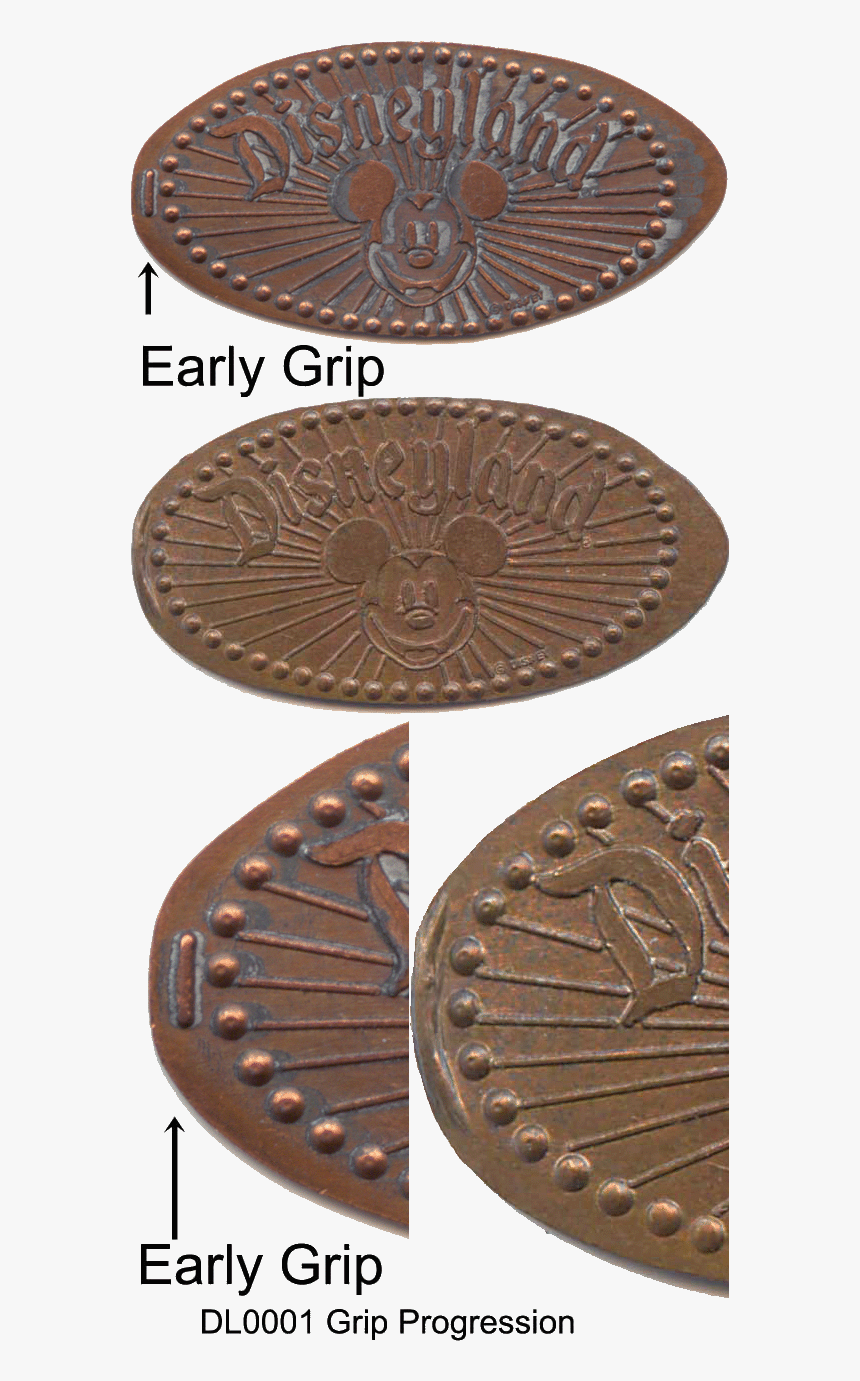 Dl0001 Pressed Penny Grip Comparisons, HD Png Download , Transparent ...