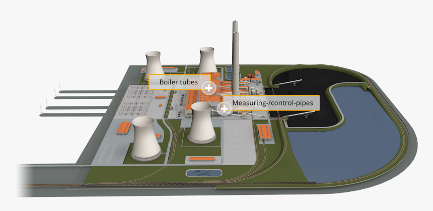Fossil Fuel Power Plant Model, HD Png Download , Transparent Png Image ...