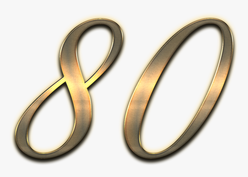 80 Number Soft Shadow Png - Number 80 Gold Png, Transparent Png ...
