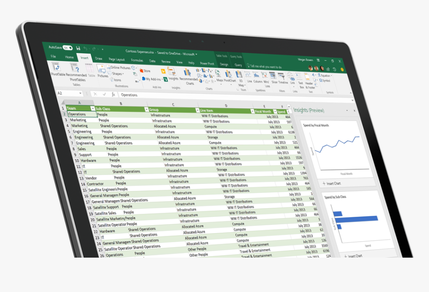 Excel Spreadsheet Computer, HD Png Download , Transparent Png Image ...