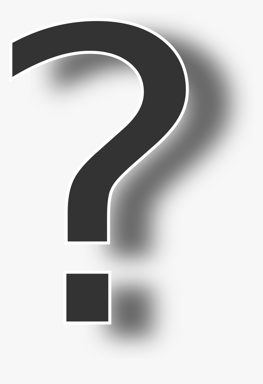 Question Mark On A White Background - Black Shadow With Question, HD ...