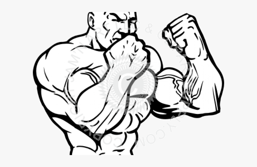 Drawn Men Buff - Vector Muscle Man Png, Transparent Png , Transparent ...