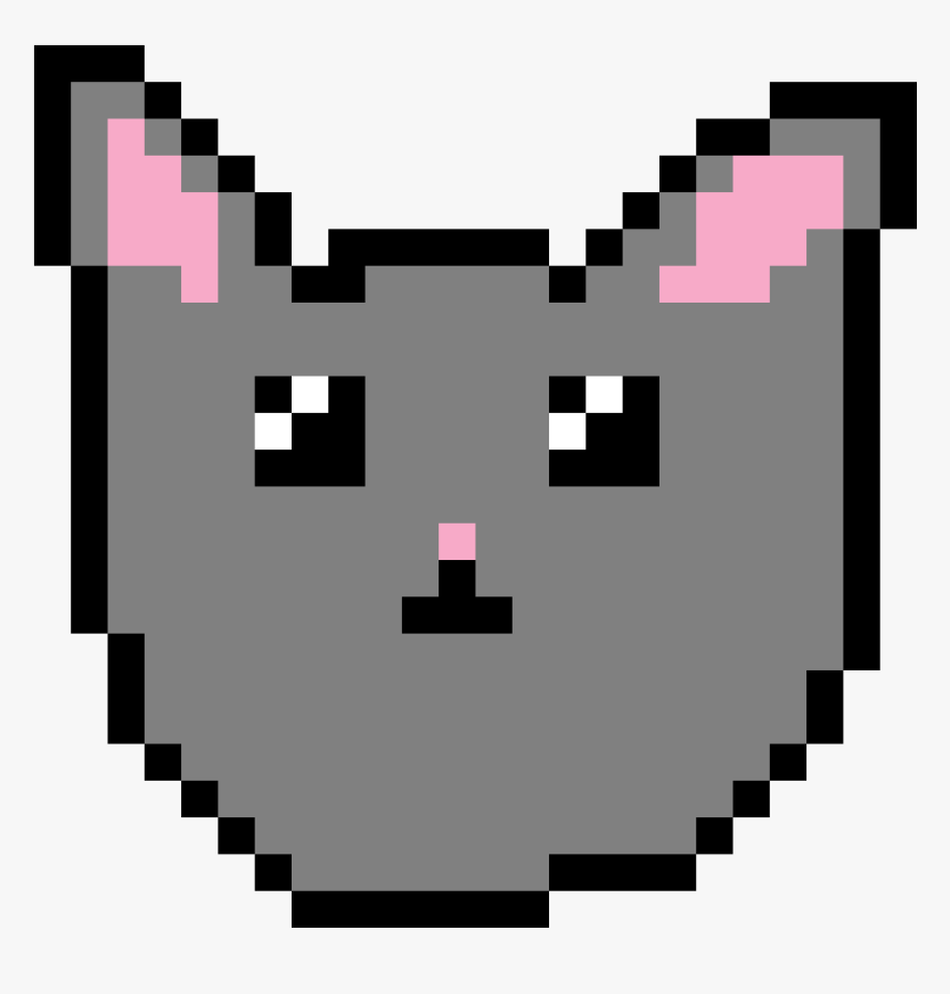 Kawaii Cat Head/face - Tamagotchi Pixel Art, HD Png Download ...