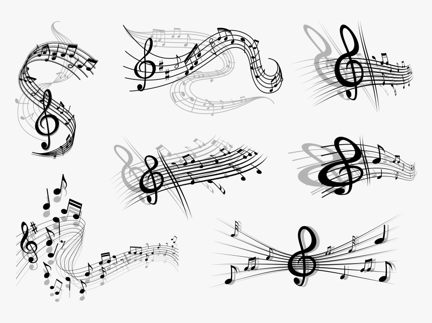 Transparent White Music Note Png - Musical Staff, Png Download ...