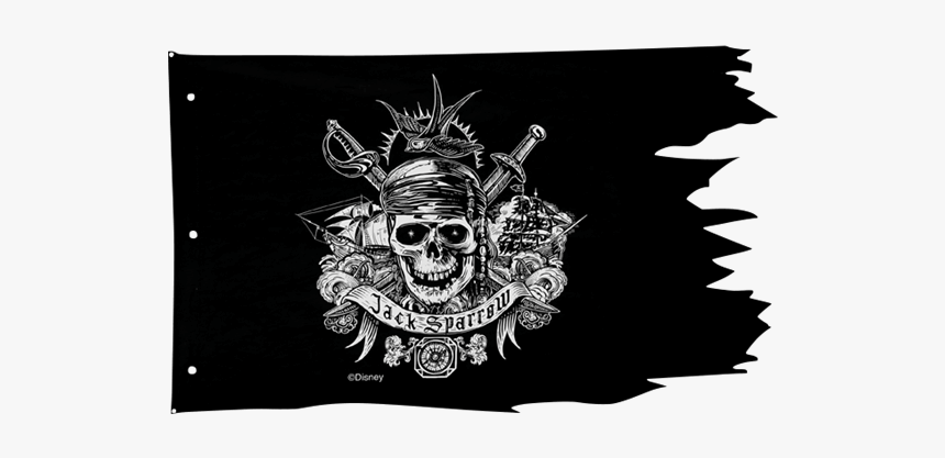 Jack Sparrow Jolly Roger Pirate Flag Davy Jones - Pirate Flag, HD Png ...
