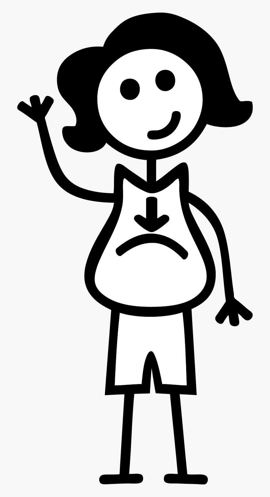 Transparent Female Hand Png - Girl Stick Figure Png, Png Download ...
