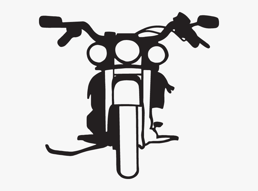 Clip Art Motorcycle Front View - Front View Motorcycle Decal, HD Png ...