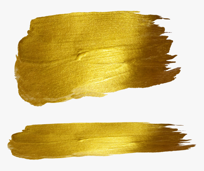 Transparent Gold Paint Png - Gold Brush Stroke Png, Png Download ...