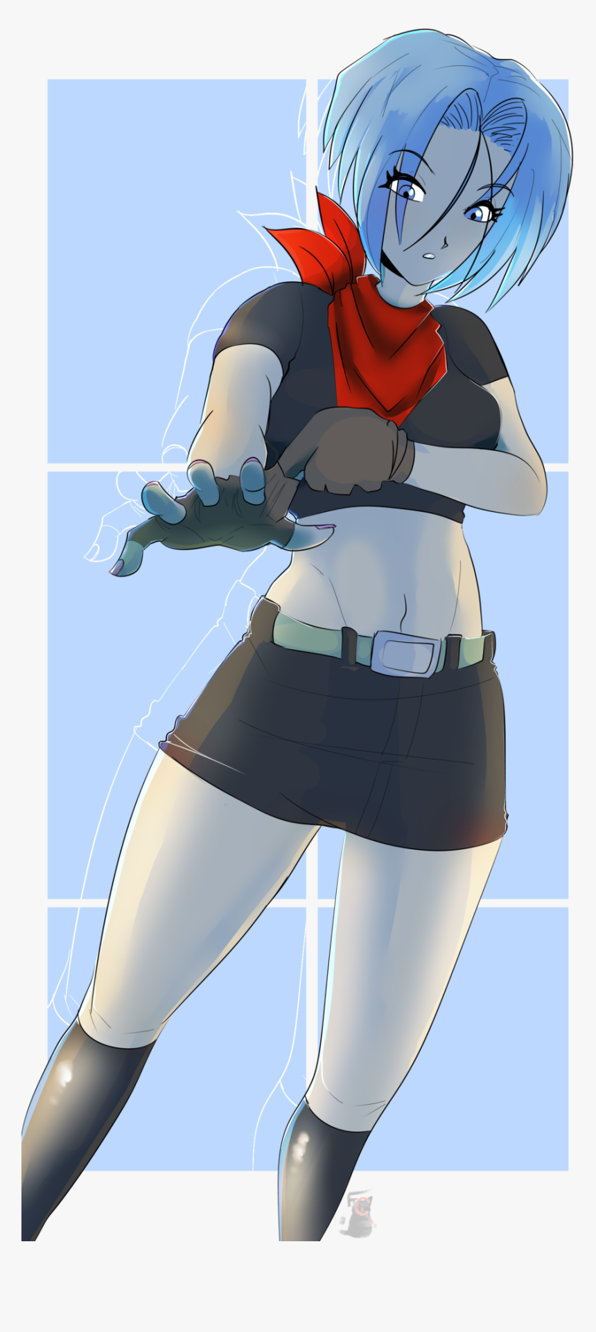 She Trunks In Action - Dragon Ball Z Genderbend, HD Png Download ...