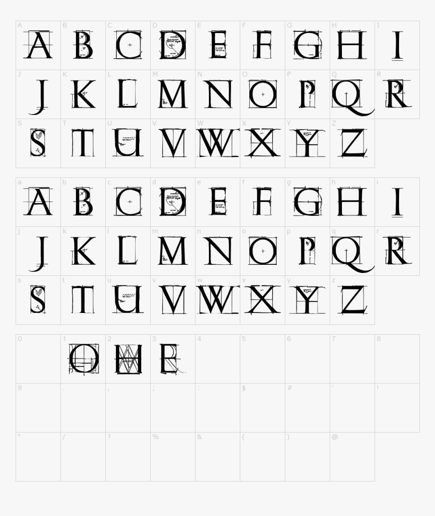Roman Grid Font, HD Png Download , Transparent Png Image - PNGitem