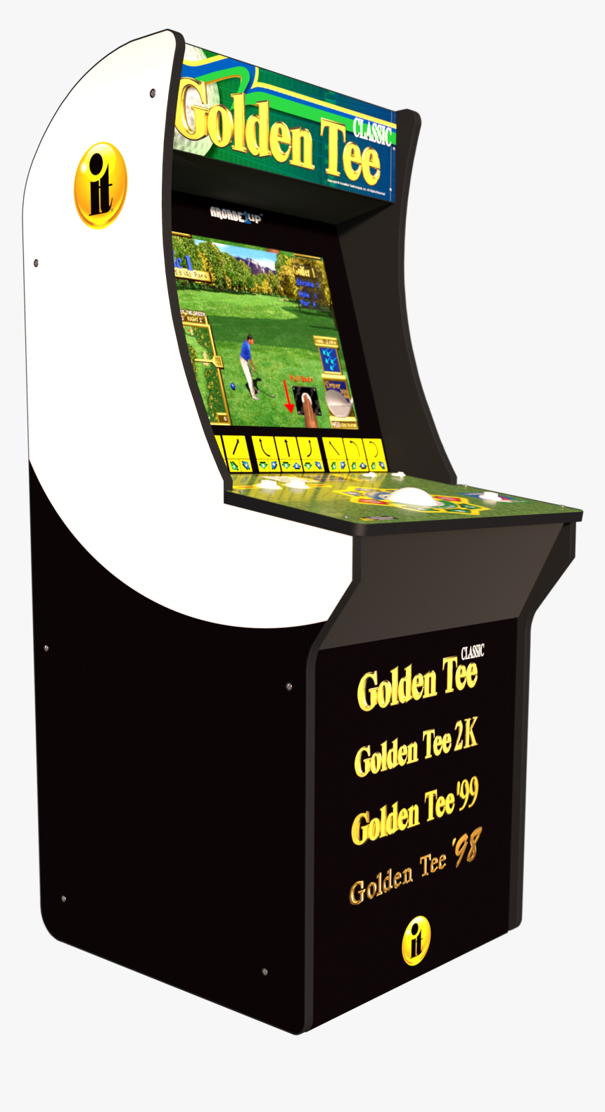 Transparent Arcade Cabinet Png - Golden Tee Arcade 1up, Png Download ...