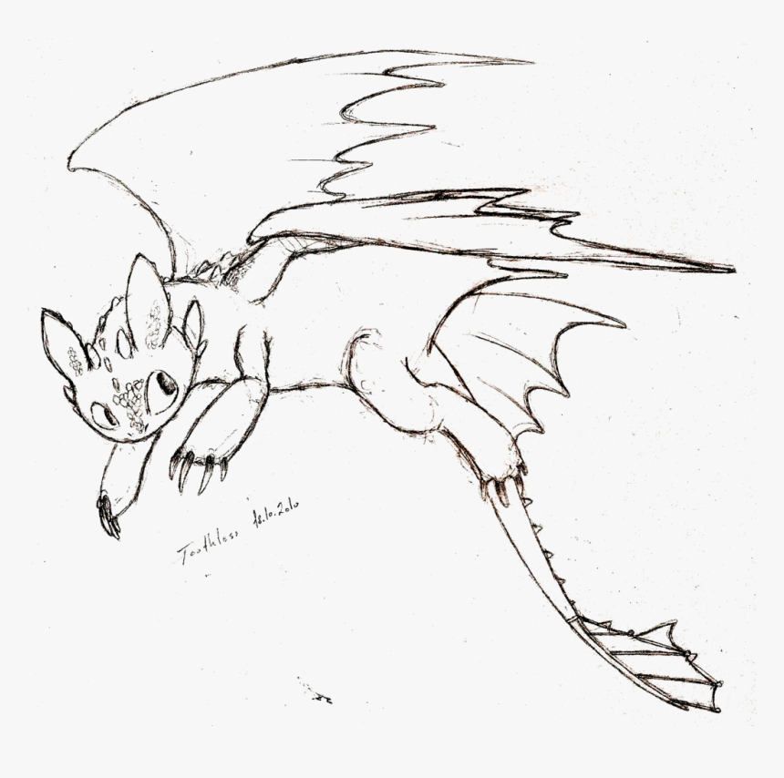Toothless Outline