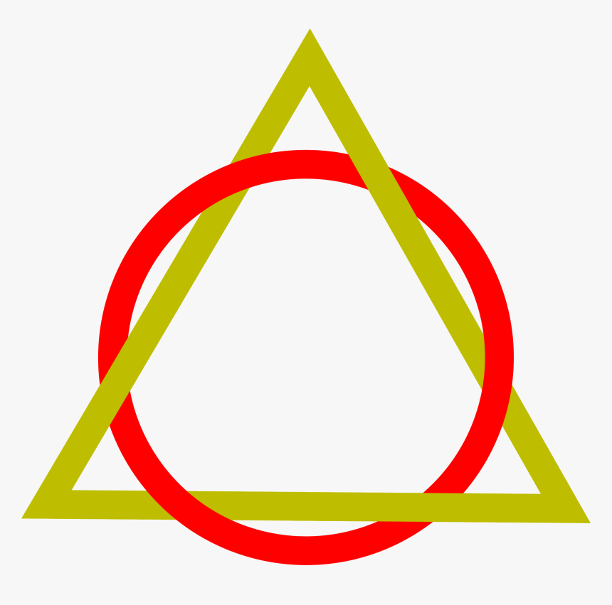 Transparent Red Triangle Png - Simbolo Triangulo Y Circulo, Png ...