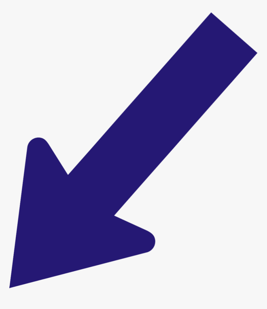 Diagonal Arrow Down To The Left, HD Png Download , Transparent Png ...