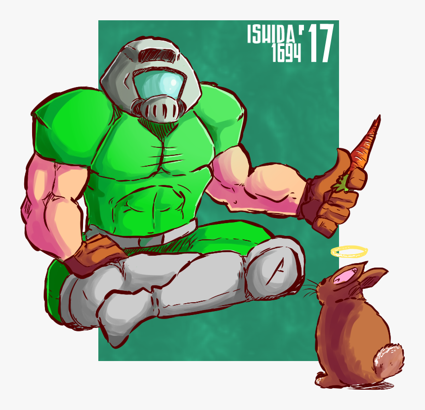 Cute Doomguy And Daisy, HD Png Download , Transparent Png Image - PNGitem
