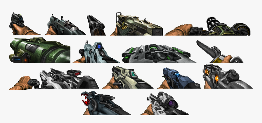 Transparent Doomguy Png - Doom 2016 Weapon Sprites, Png Download ...