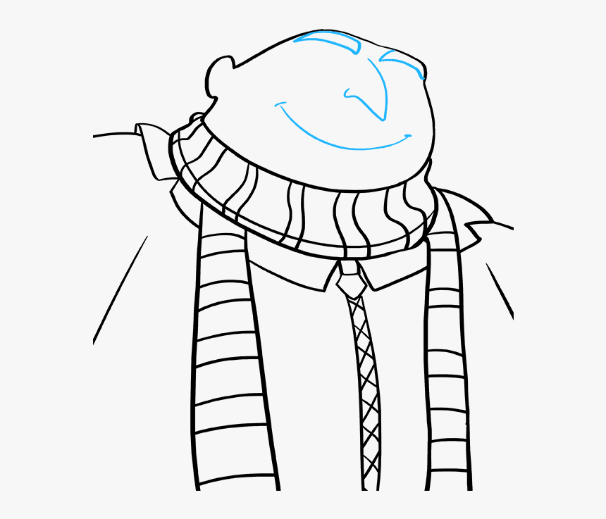 How To Draw Gru - Cartoon, HD Png Download , Transparent Png Image ...