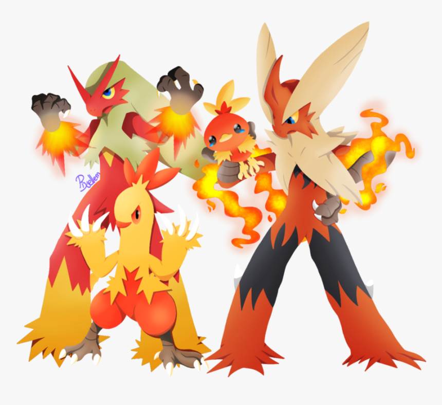 All Evolutions Of Torchic, HD Png Download , Transparent Png Image ...