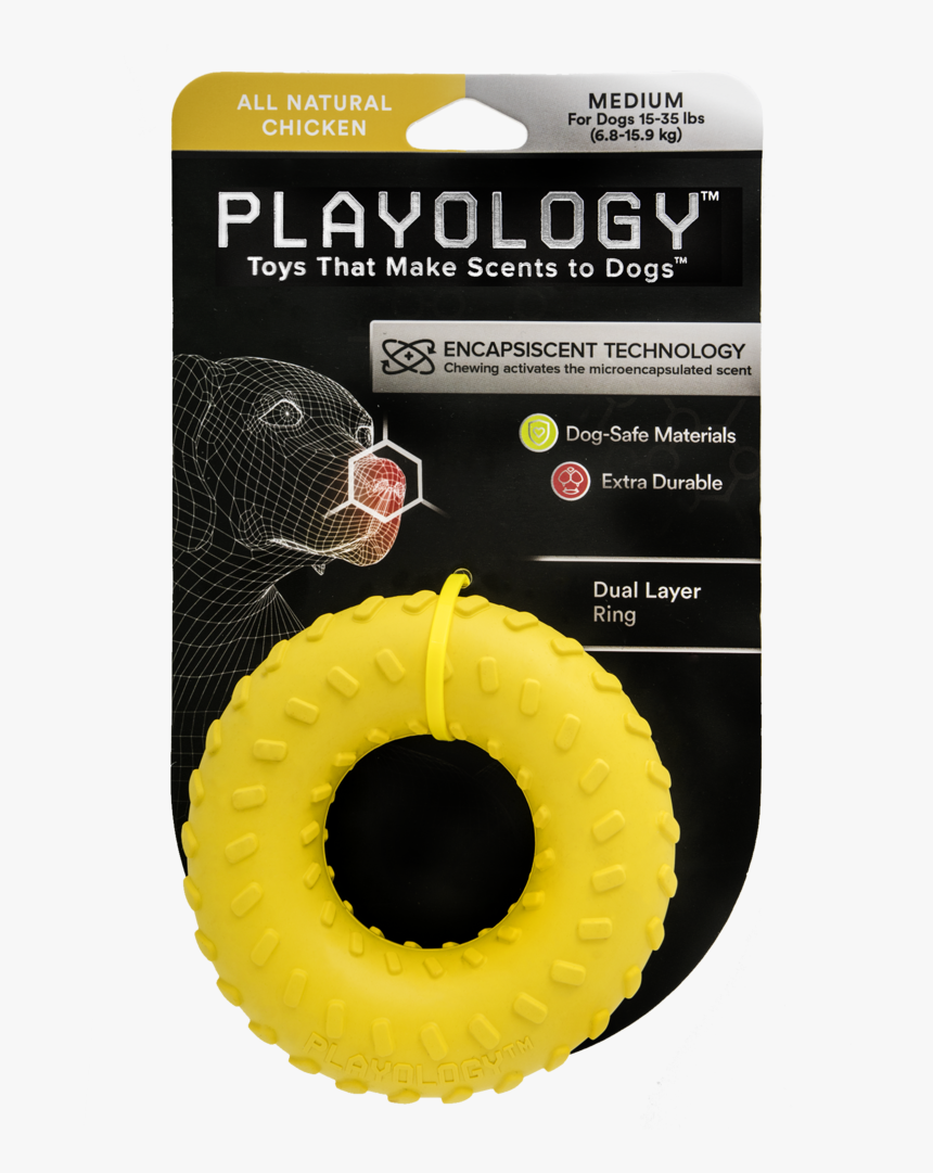 Dual Layer Ring Yellow W - Material Is Playology Dog Toys, HD Png ...
