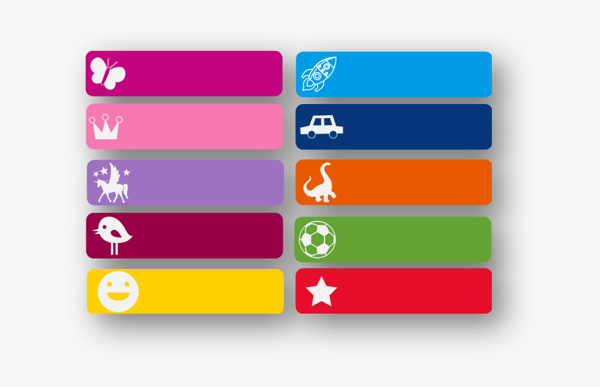 Colorful Labels, HD Png Download , Transparent Png Image - PNGitem