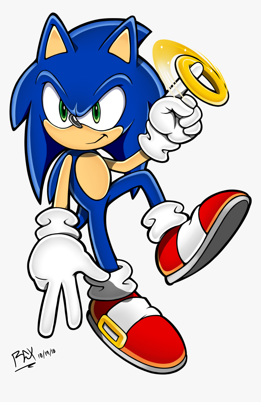 Sonic With Ring, HD Png Download , Transparent Png Image - PNGitem