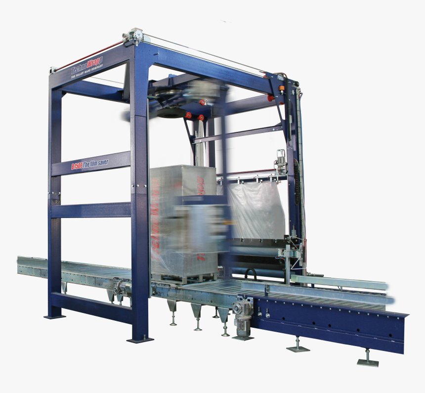 Automatic Rotary Arm Pallet Wrapper - Machine, HD Png Download ...