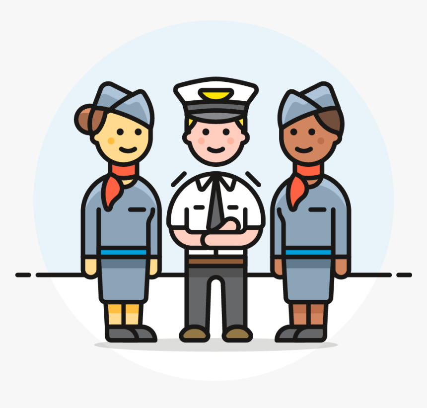 Captain Clipart Male Pilot - Cabin Crew Icon Png, Transparent Png ...