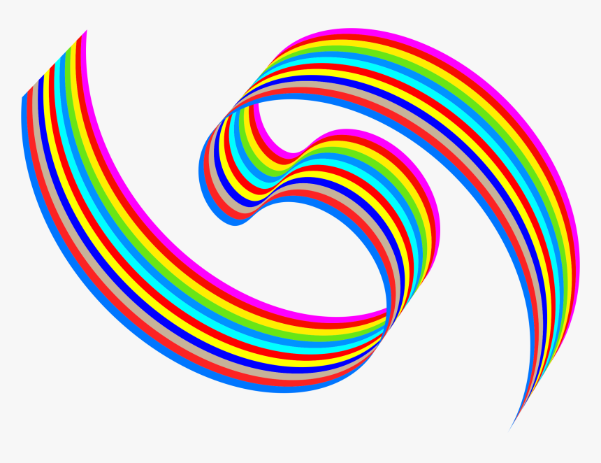 Wavy Rainbow Ribbon Clip Arts - Clip Art, HD Png Download , Transparent ...