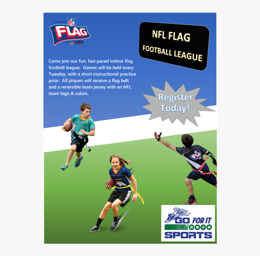 Flag Football League Flyer, HD Png Download , Transparent Png Image ...