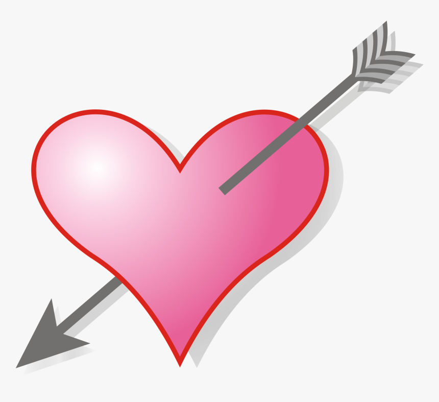 Svg Love Arrow Clipart - Heart With Arrow Gif, HD Png Download ...