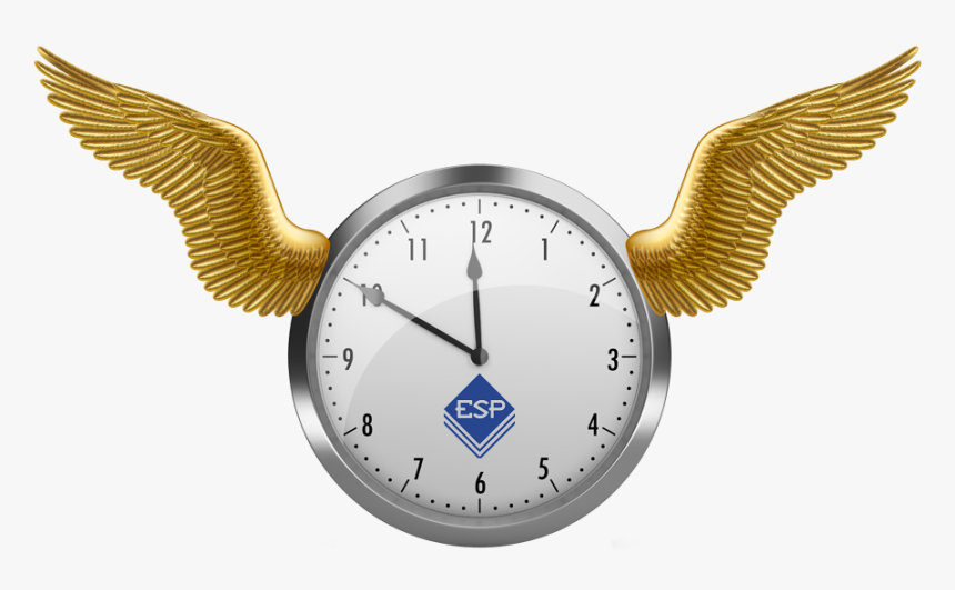 Clock With Wings - Clock With Wings Png, Transparent Png , Transparent ...
