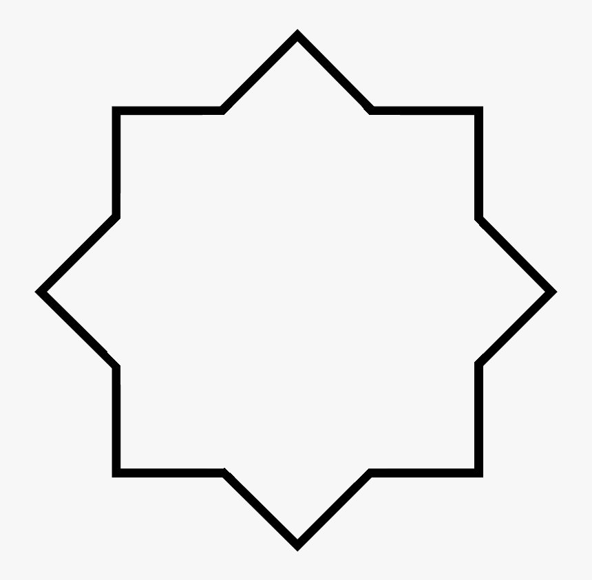 Squared Octagonal Star - Line Art, HD Png Download , Transparent Png ...