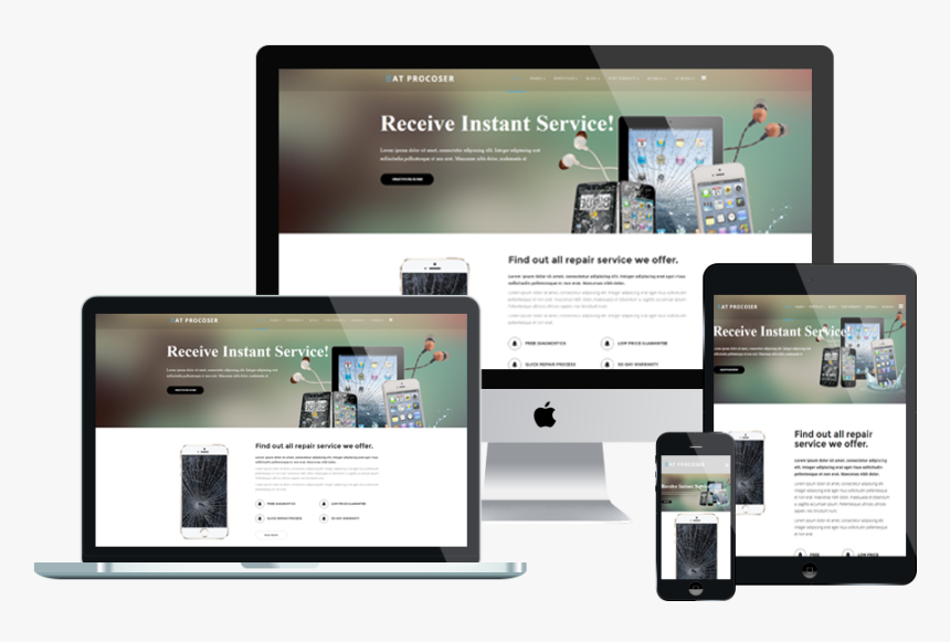 Website Responsive Images Template, HD Png Download , Transparent Png ...