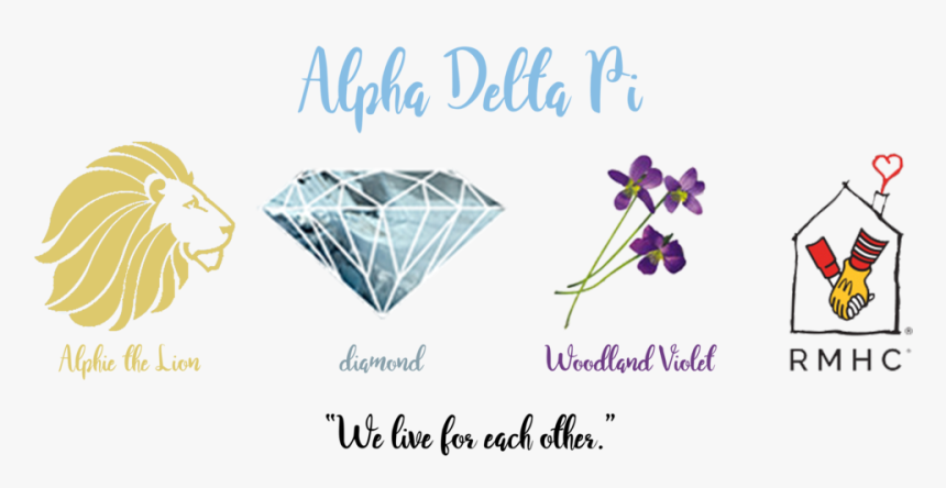 Adpi Symbols Vert - Alpha Delta Pi Symbols, HD Png Download ...