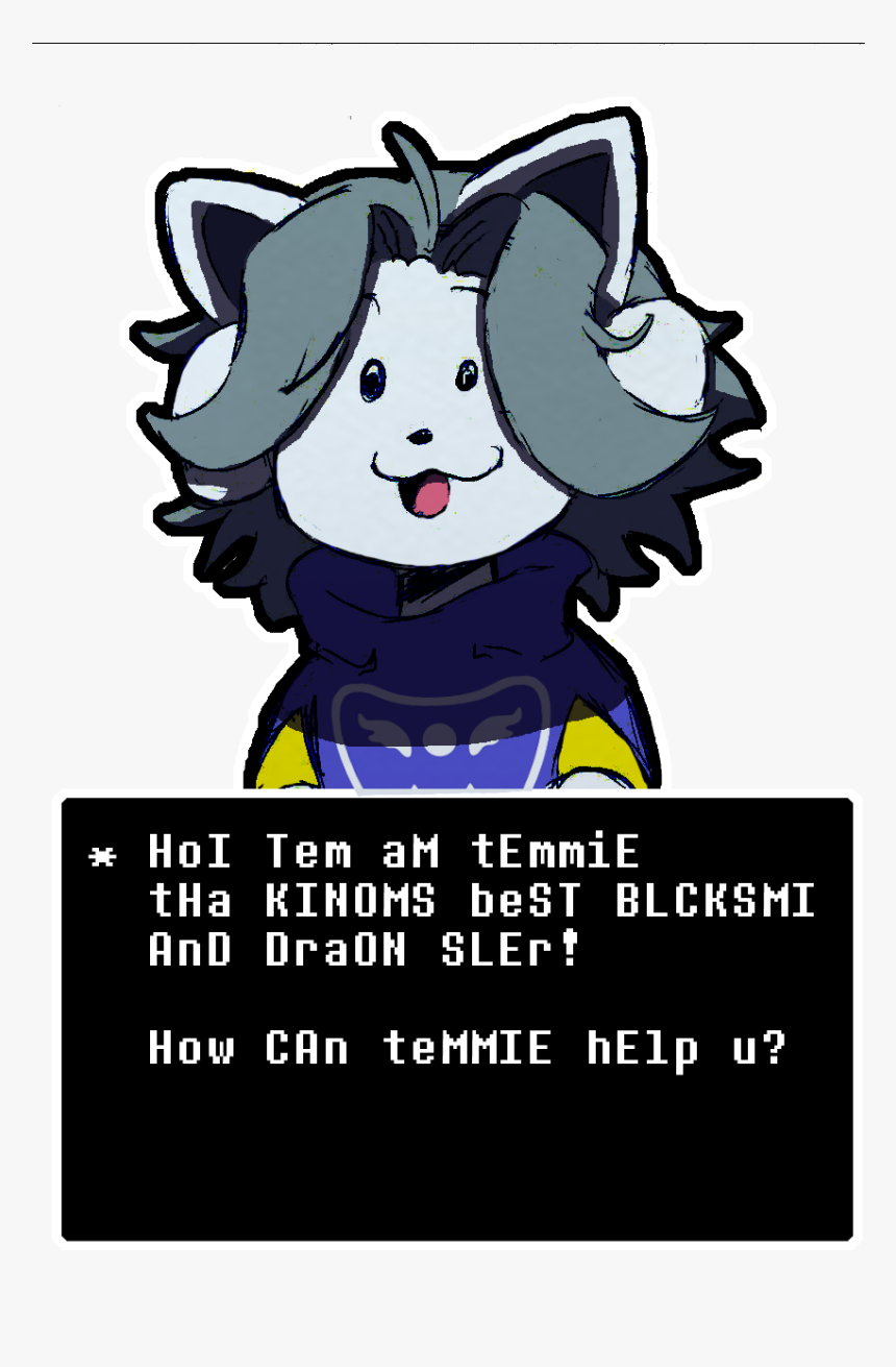 Transparent Temmie Png - Cartoon, Png Download , Transparent Png Image ...