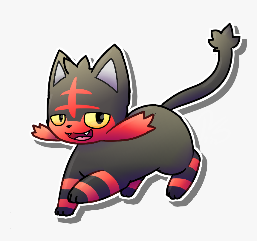 Litten - Cartoon, HD Png Download , Transparent Png Image - PNGitem