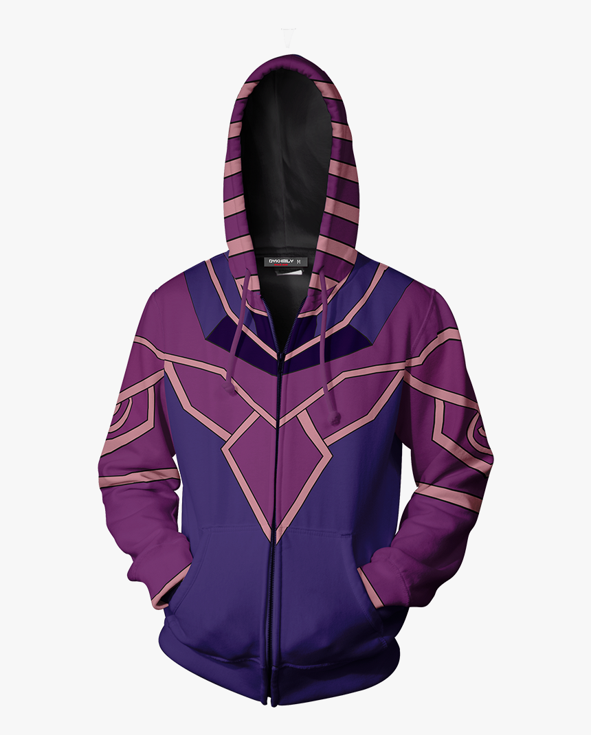 Yu Gi Oh Dark Magician Cosplay Zip Up Hoodie Jacket - Yusei Cosplay, HD ...
