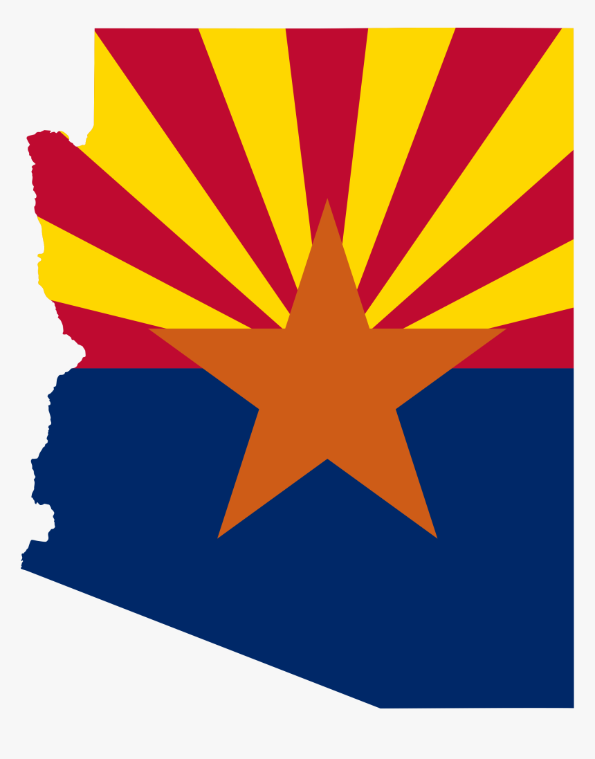 File Flag Map Of - Arizona Flag And Map, HD Png Download , Transparent ...
