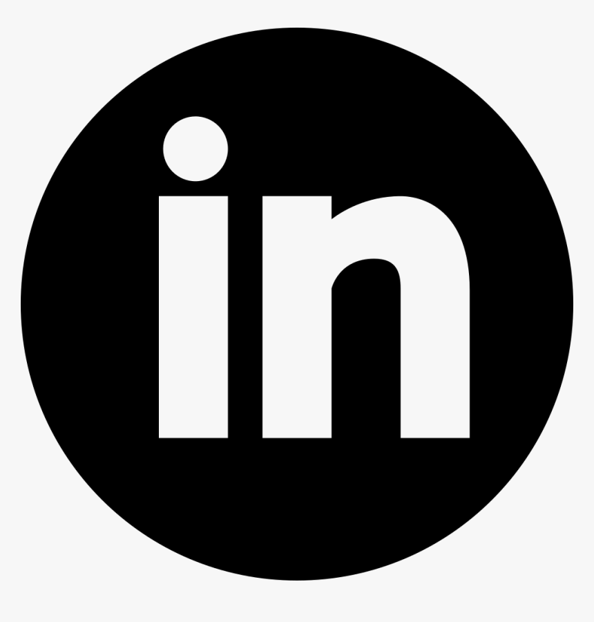 Linkedin Png Icon - Linkedin Icon Black Circle, Transparent Png ...
