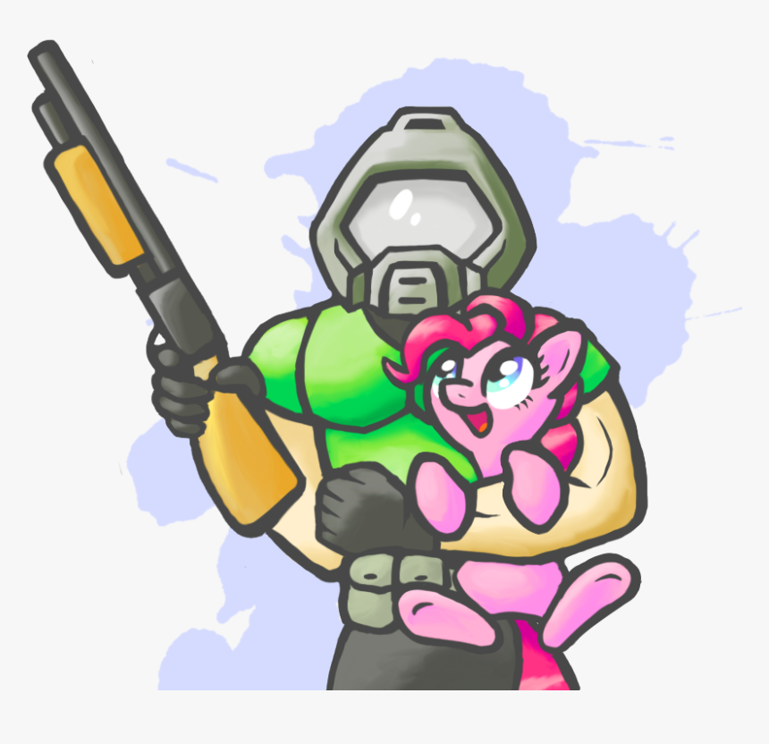 Metax-z, Crossover, Doom, Doomguy, Gun, Holding A Pony, - Doom My ...