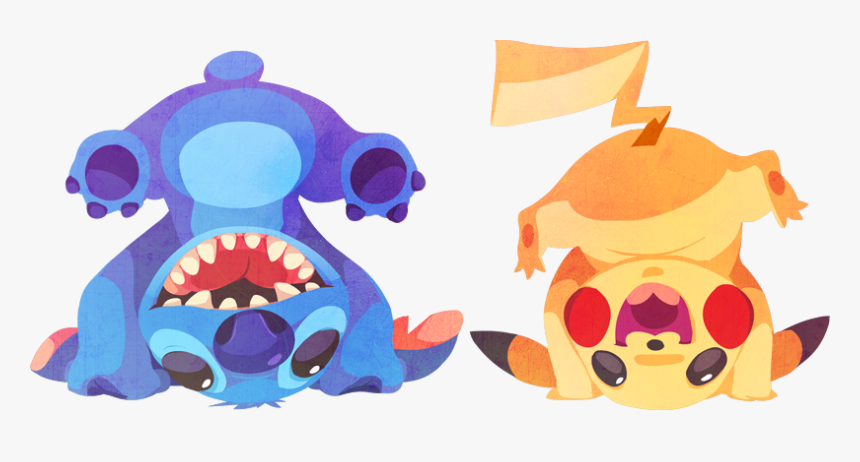 Pikachu And Stitch Drawn By Kuitsuku - Stitch And Pikachu, HD Png ...